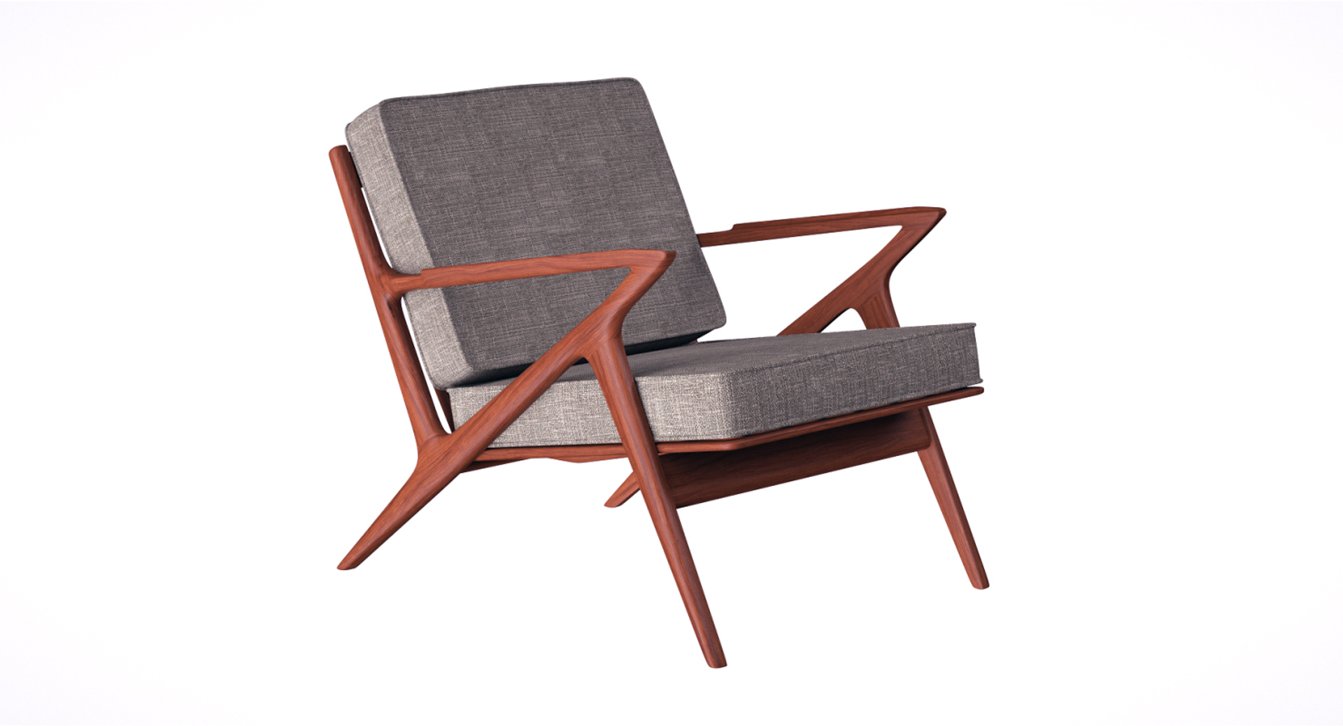 3D lounger fabric wood model - TurboSquid 1165147