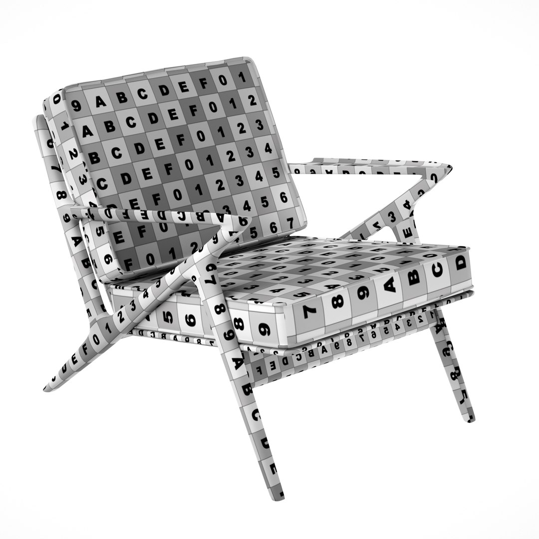 3D lounger fabric wood model - TurboSquid 1165147