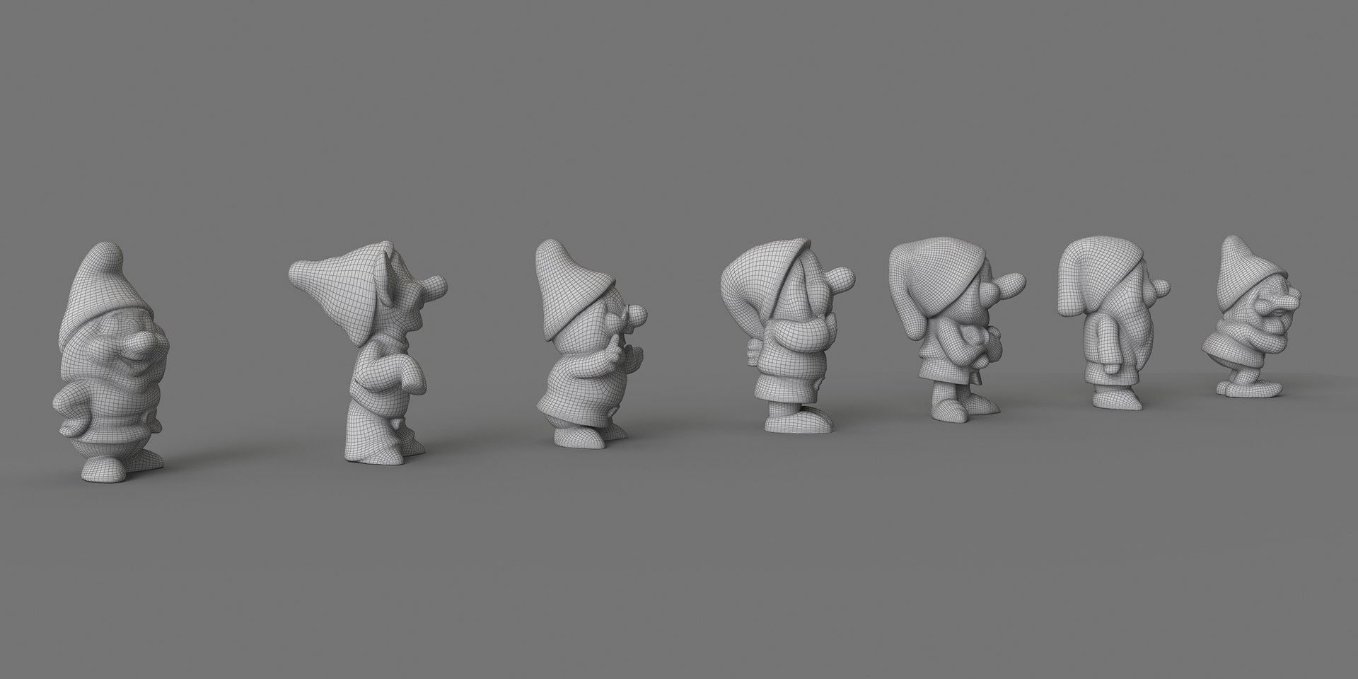 Seven dwarfs 3D model - TurboSquid 1226457
