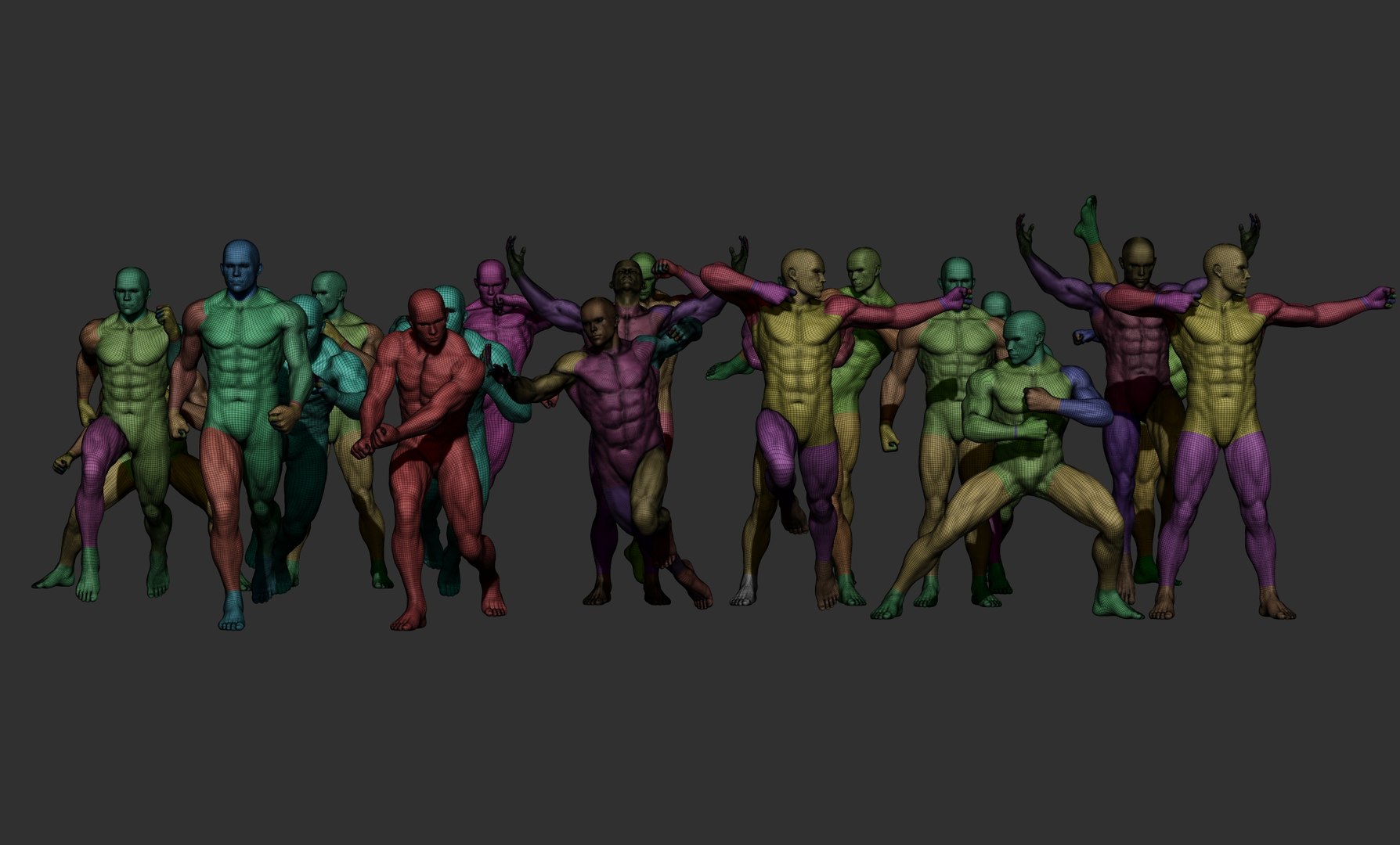 20 Male Full Body Poses 3D Model - TurboSquid 1938549