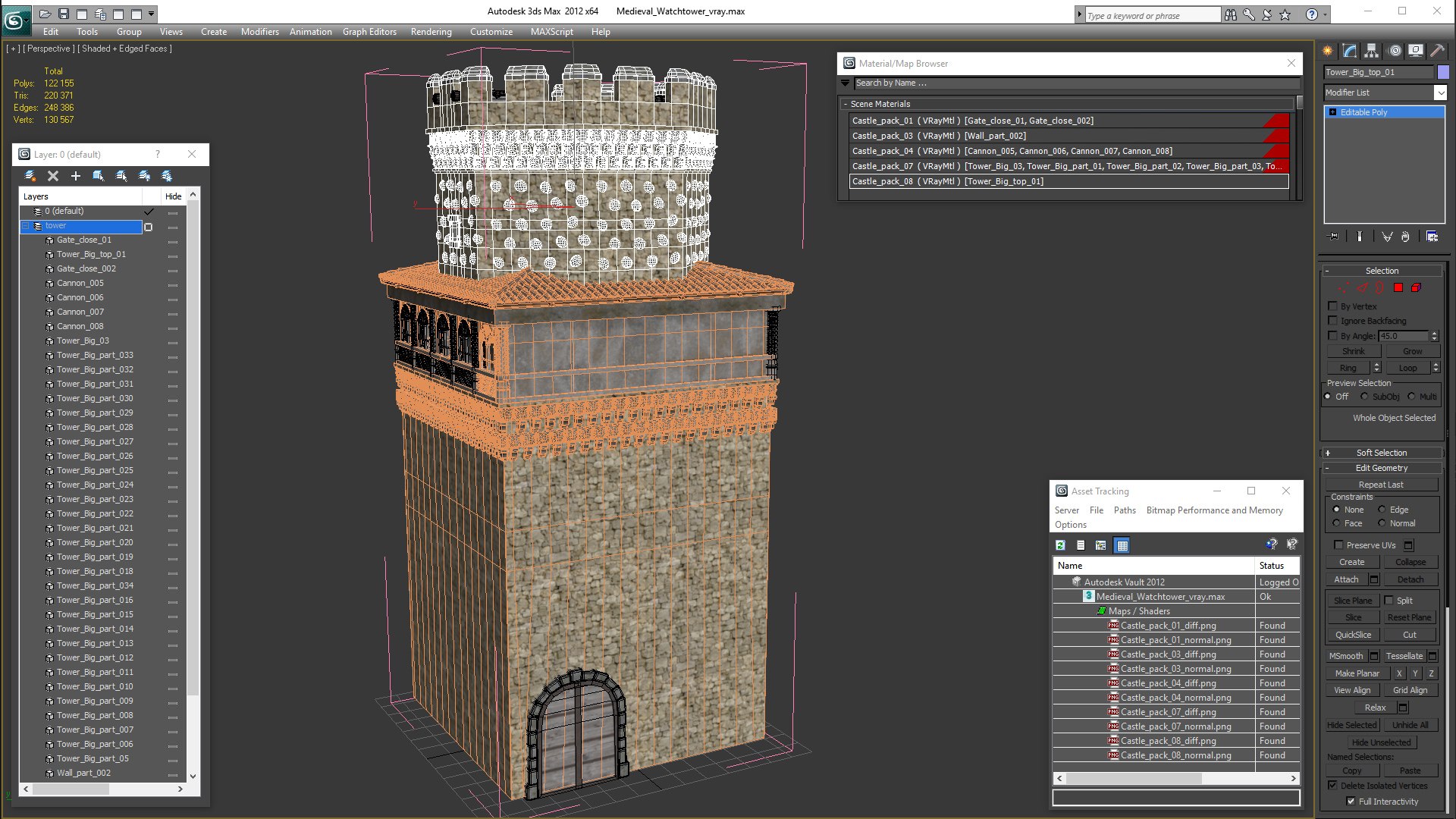 3D Model Medieval Watchtower - TurboSquid 1475662