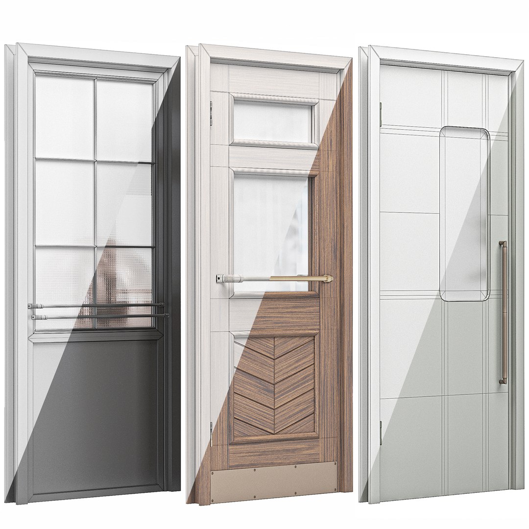 Set Technical Door 02 3D - TurboSquid 2118608