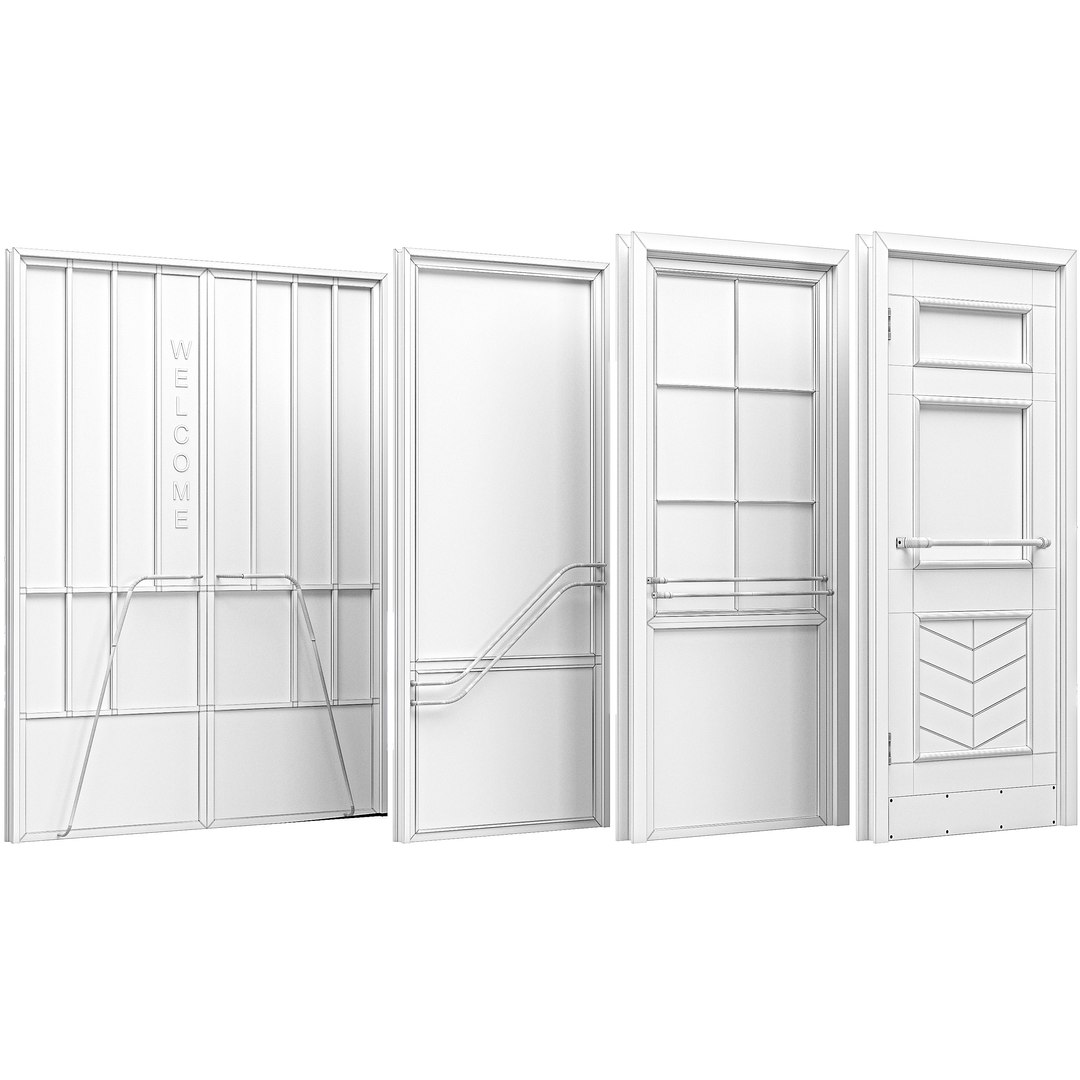 Set Technical Door 02 3D - TurboSquid 2118608
