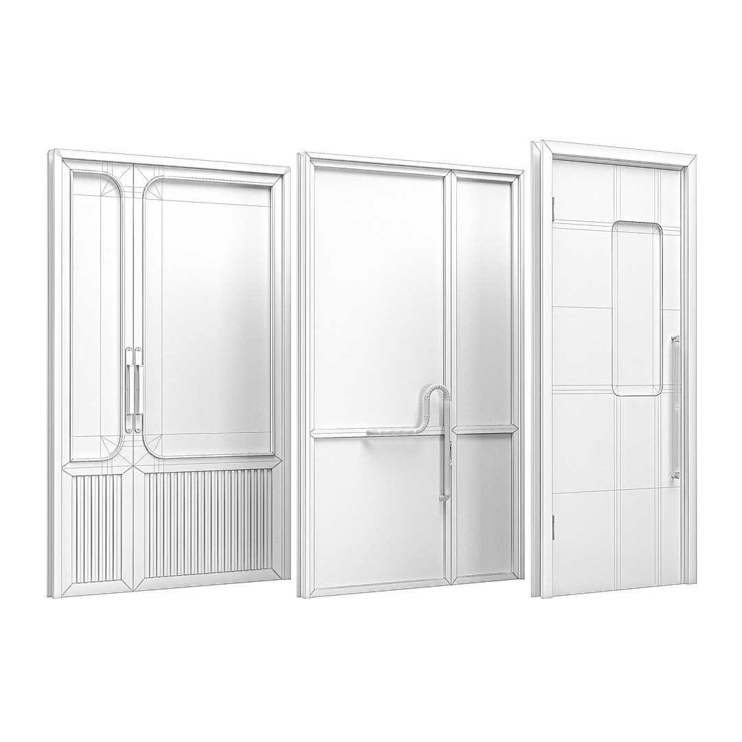 Set Technical Door 02 3D - TurboSquid 2118608