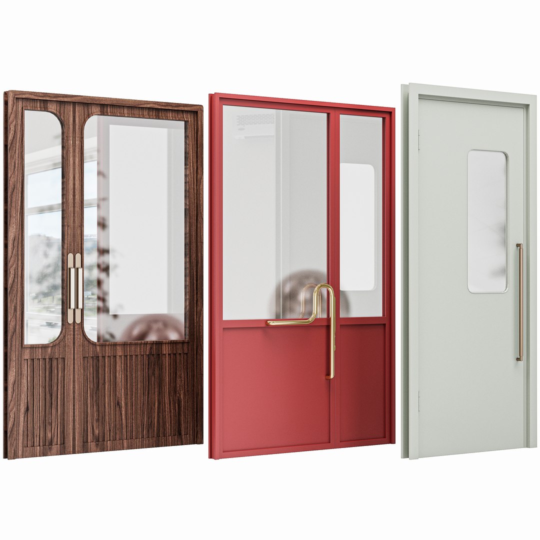 Set Technical Door 02 3D - TurboSquid 2118608