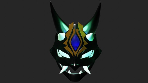 modelo 3d Máscara Xiao Mihoyo Genshin Impact - TurboSquid 1923968