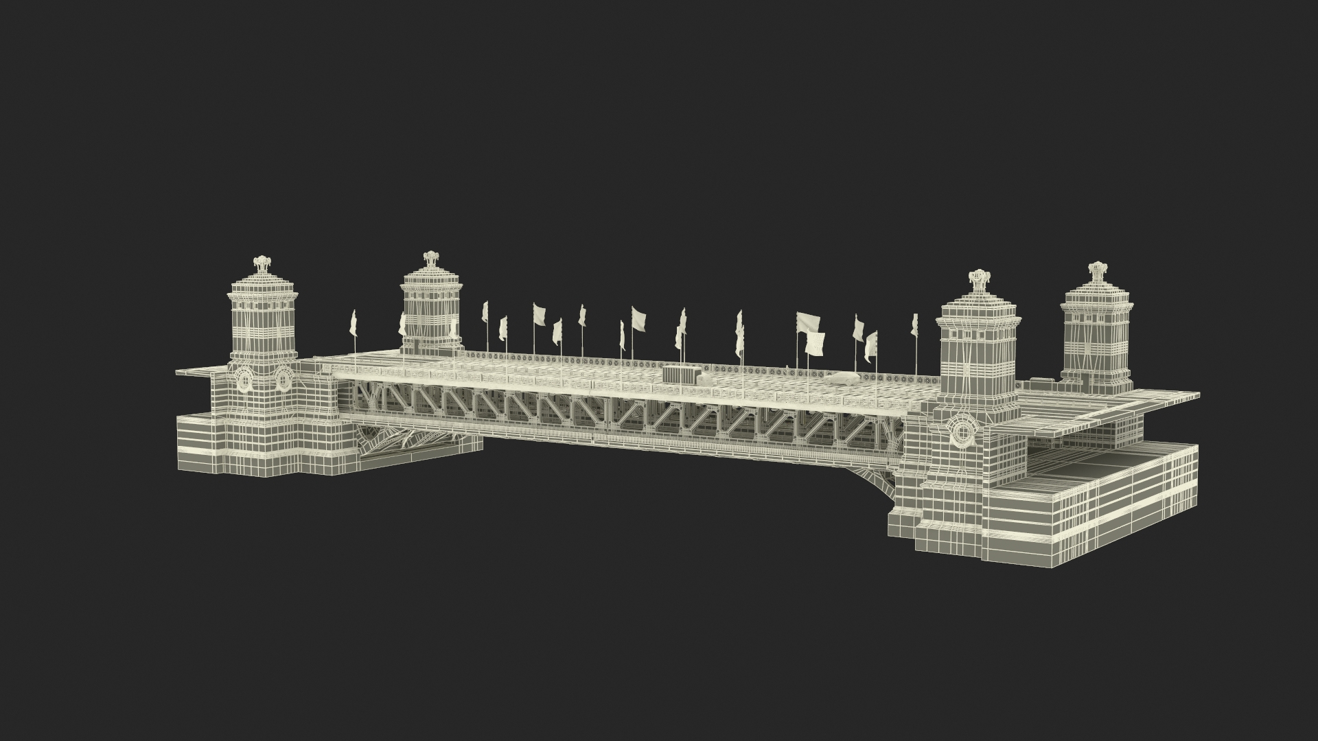 Drawbridge With Cars And People 3D Model - TurboSquid 2302467