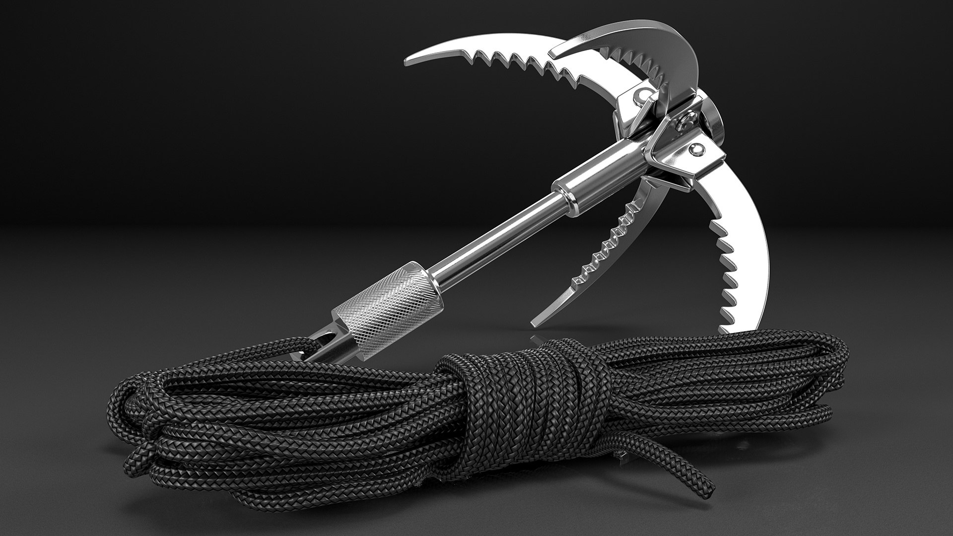 3D folding climbing grappling hook - TurboSquid 1618980