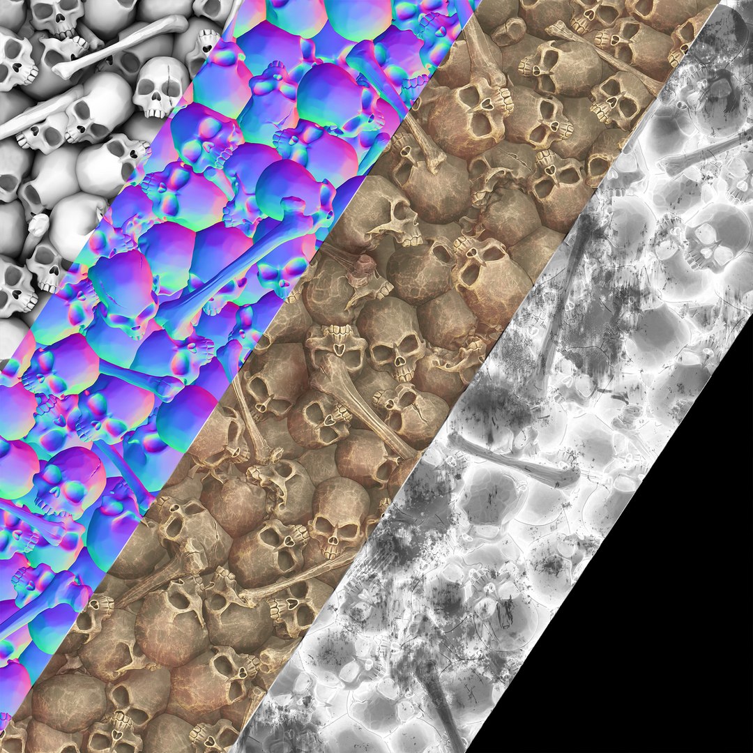 3D Pile Of Bones Tile Texture Model - TurboSquid 1798082