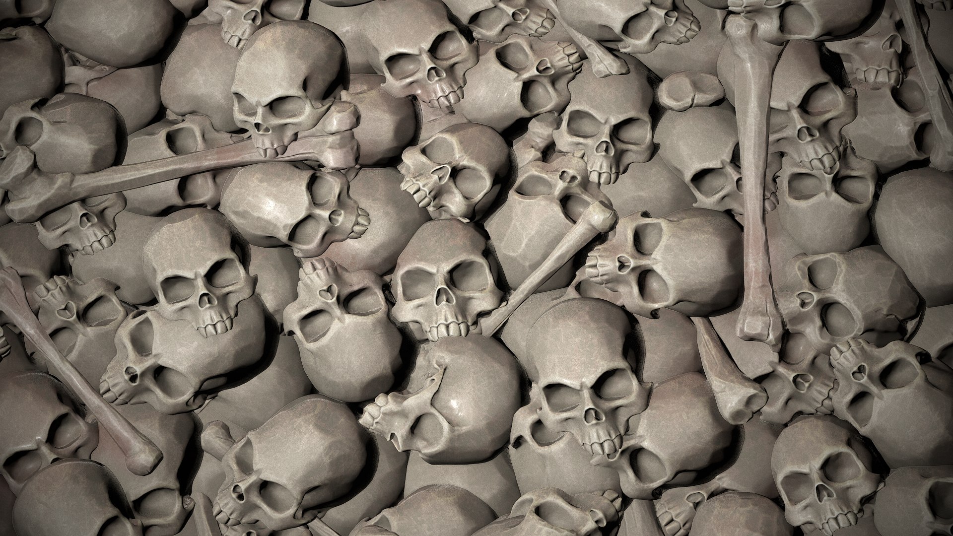 3D Pile Of Bones Tile Texture Model - TurboSquid 1798082