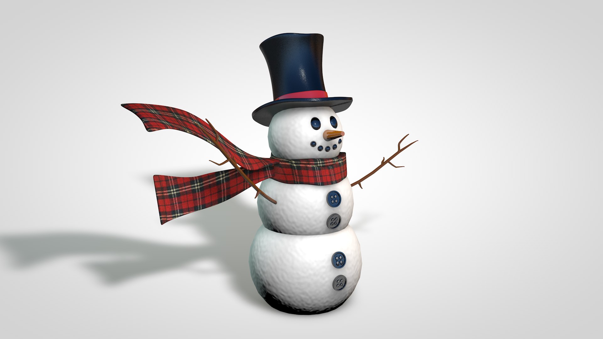 Snowman Snow Man 3d Model