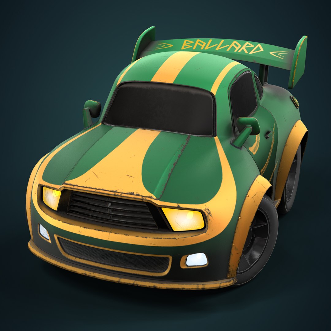 Cartoon Car Model - TurboSquid 2385058