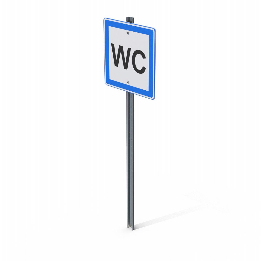Restroom Road Sign 3D - TurboSquid 2108828