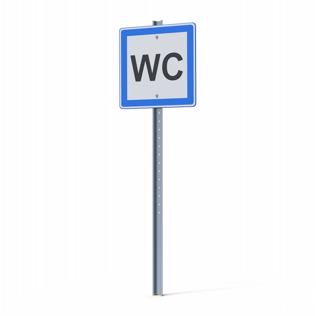 Restroom Road Sign 3D - TurboSquid 2108828