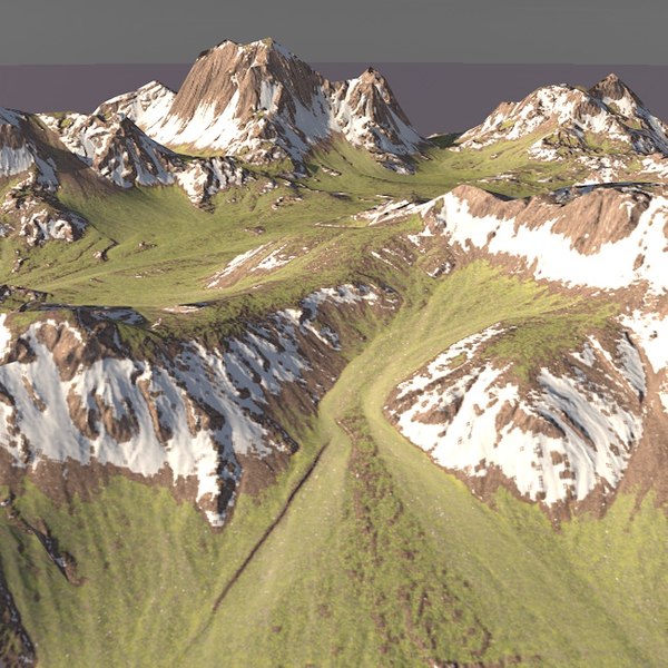 mountain maps terrain 3d model