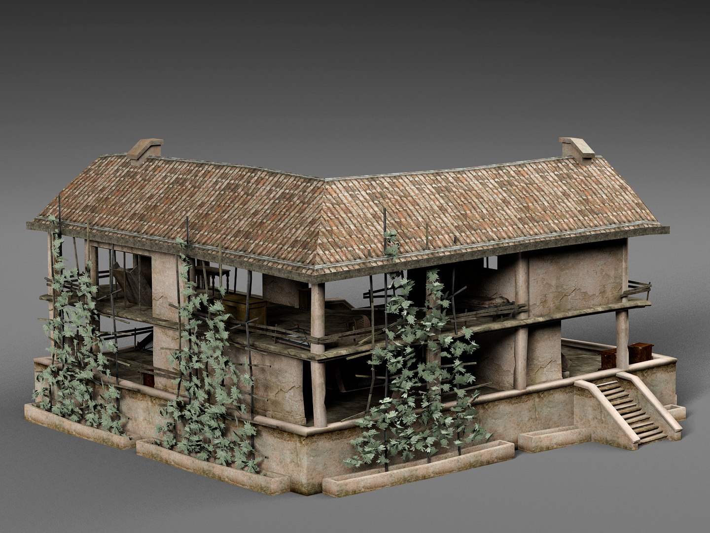 Abandoned House Games Model - TurboSquid 1246878
