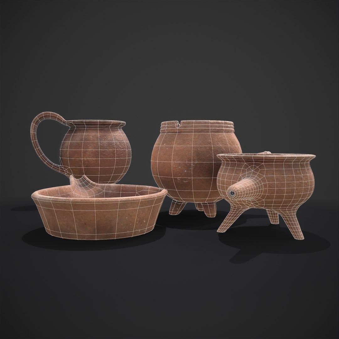 3D Pottery Pieces - TurboSquid 1813744
