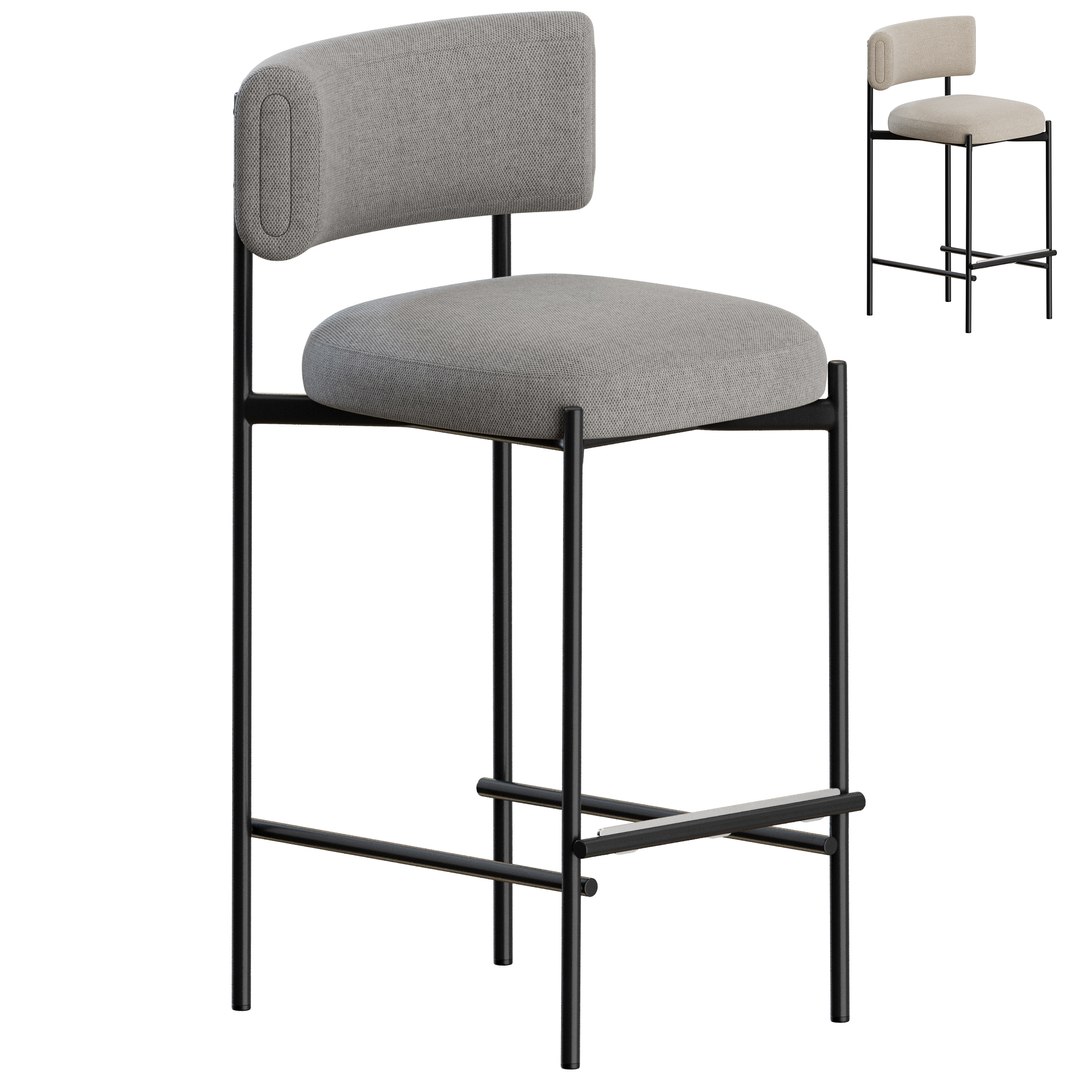 3D Model Amelie H65 H75 M TS Stool By MIDJ - TurboSquid 2299599