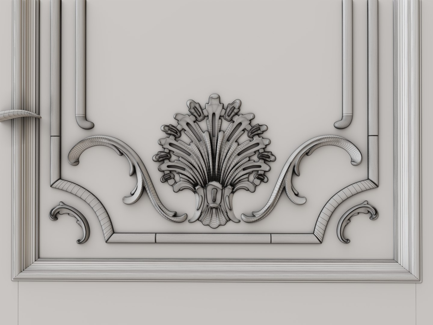 3D Model Classic Baroque Door - TurboSquid 1330619