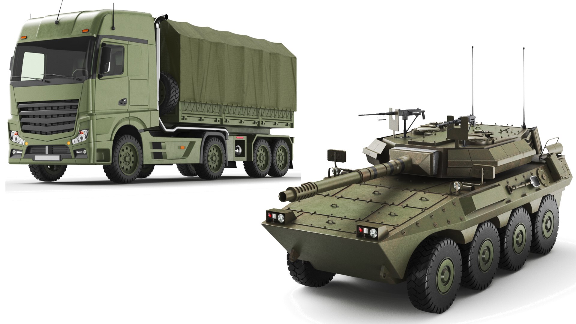 Two Detailed Military Vehicles 3D Model - TurboSquid 2289365