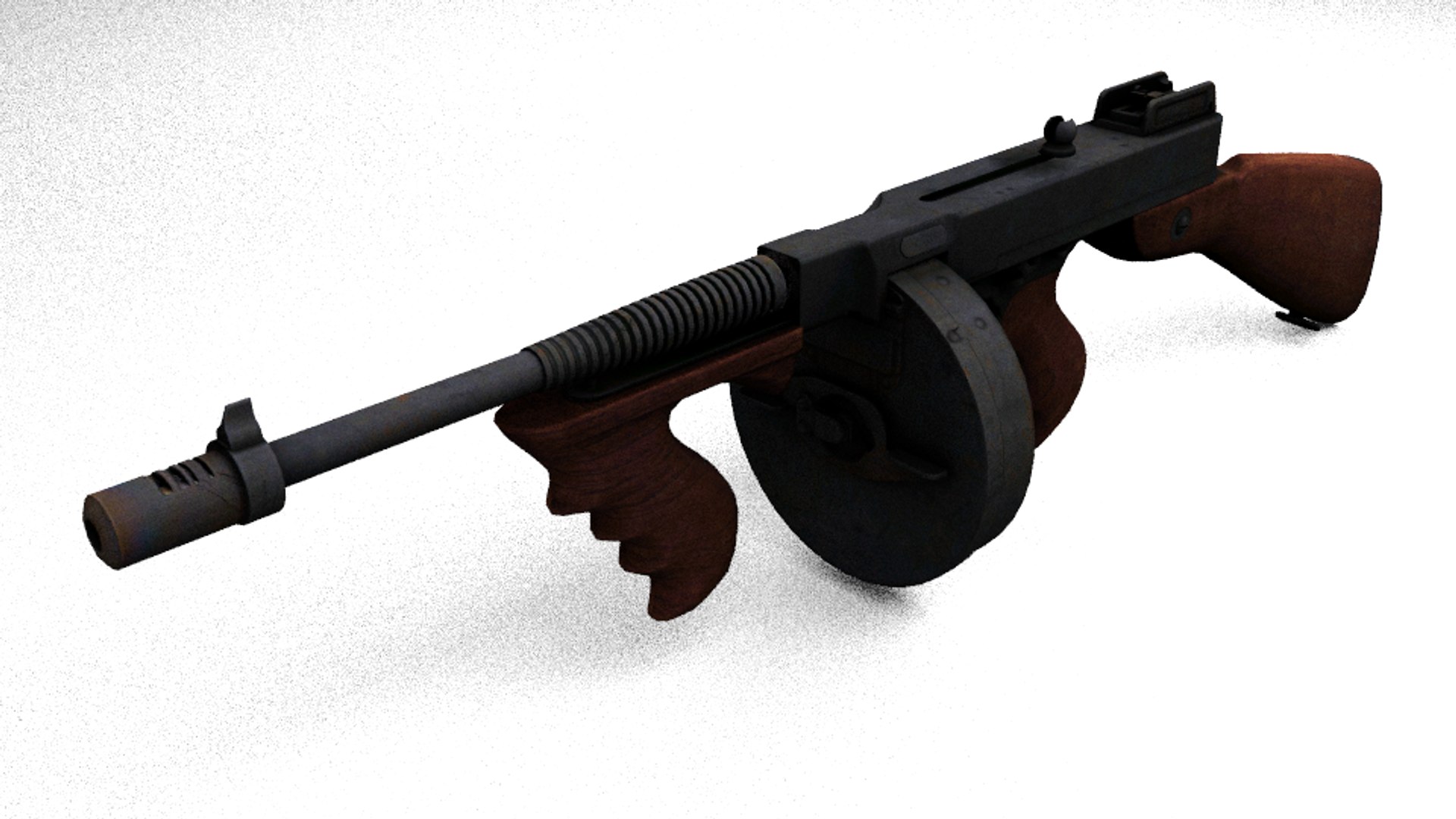 Thompson Gun 3d Obj
