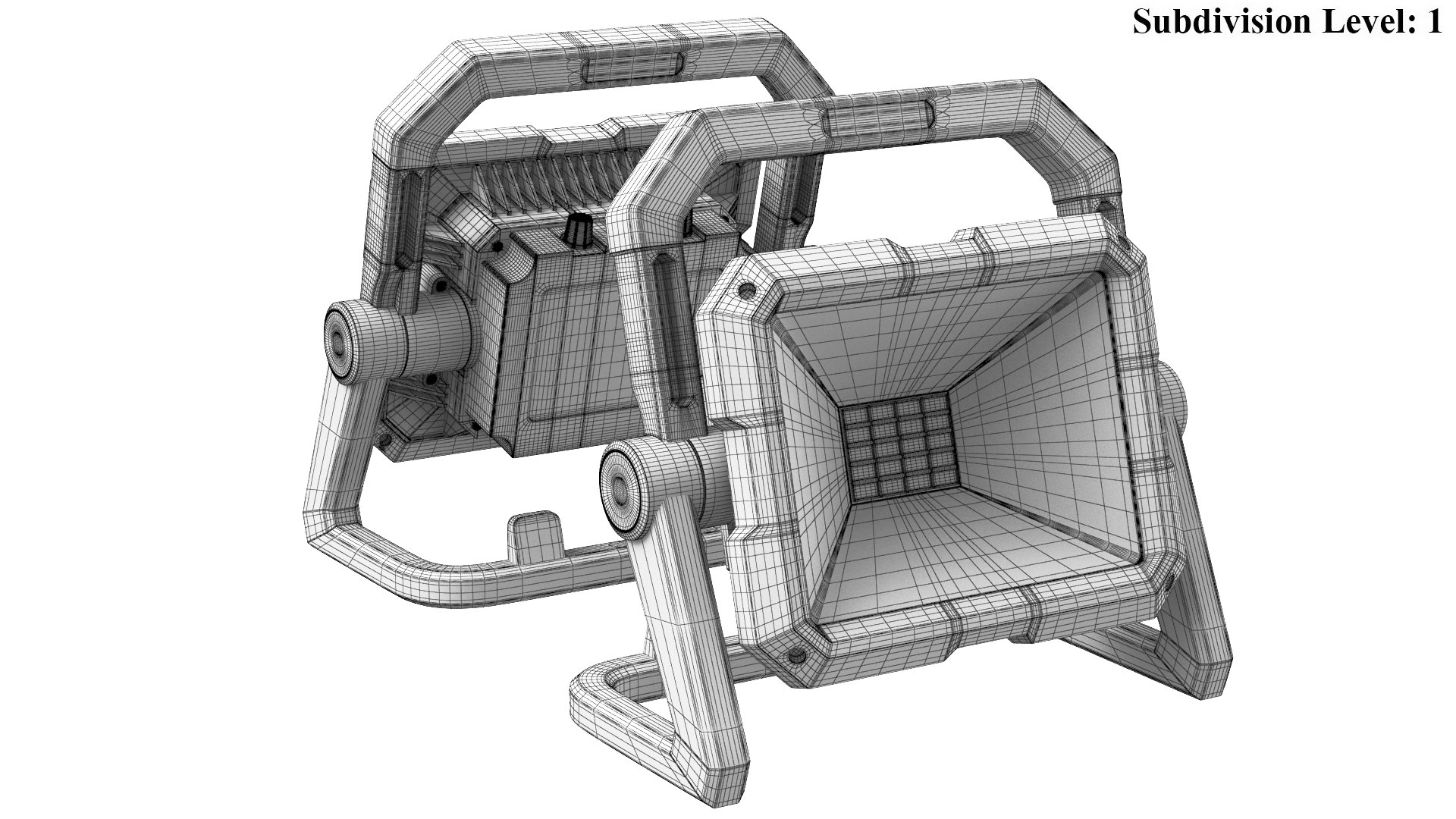 3D Detailed Mobile Construction Light 02 - TurboSquid 2109493