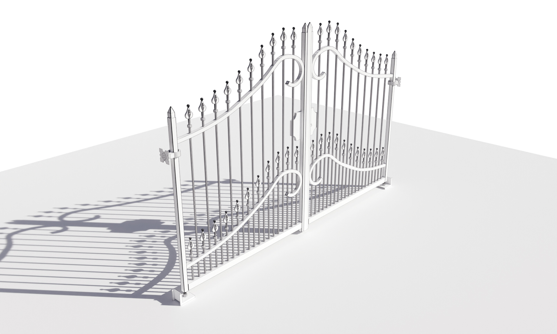 Wrought iron gate 3D model - TurboSquid 1573561