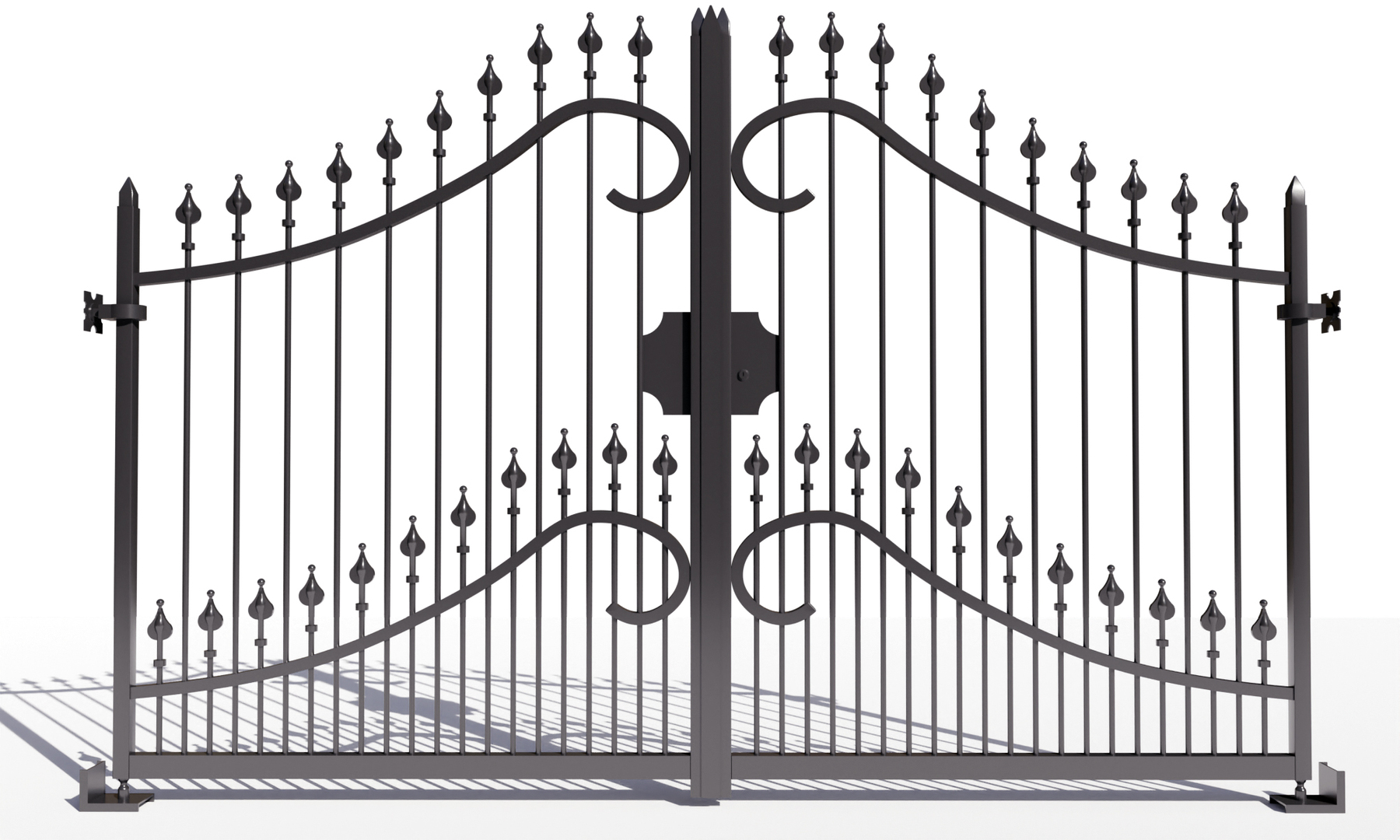 Wrought iron gate 3D model - TurboSquid 1573561
