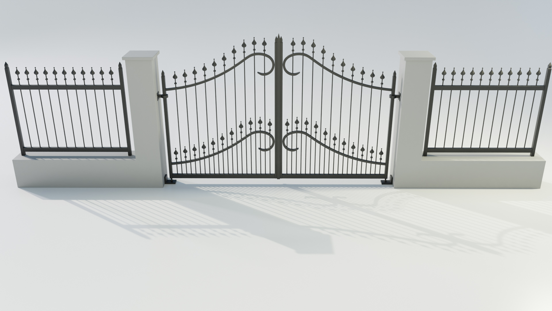 Wrought Iron Gate 3D Model - TurboSquid 1573561