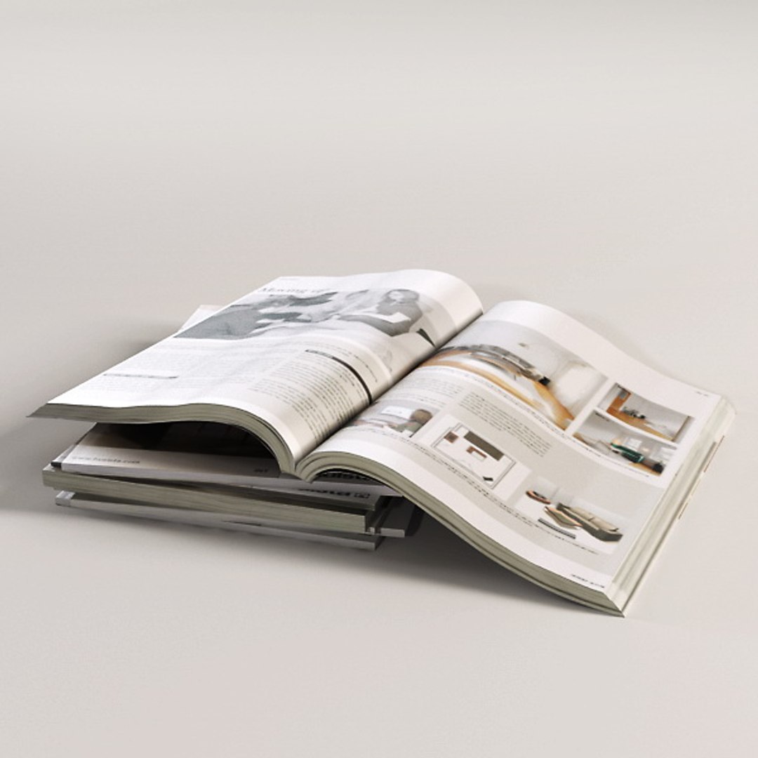 Magazines Decorating 3d Max