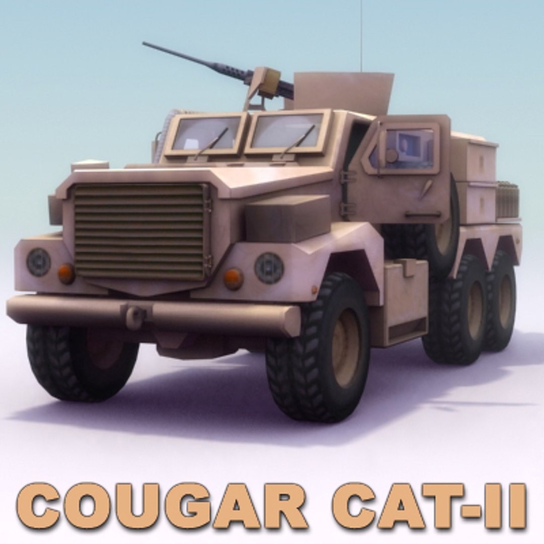 cat-i cat-ii cougar mrap 3d model