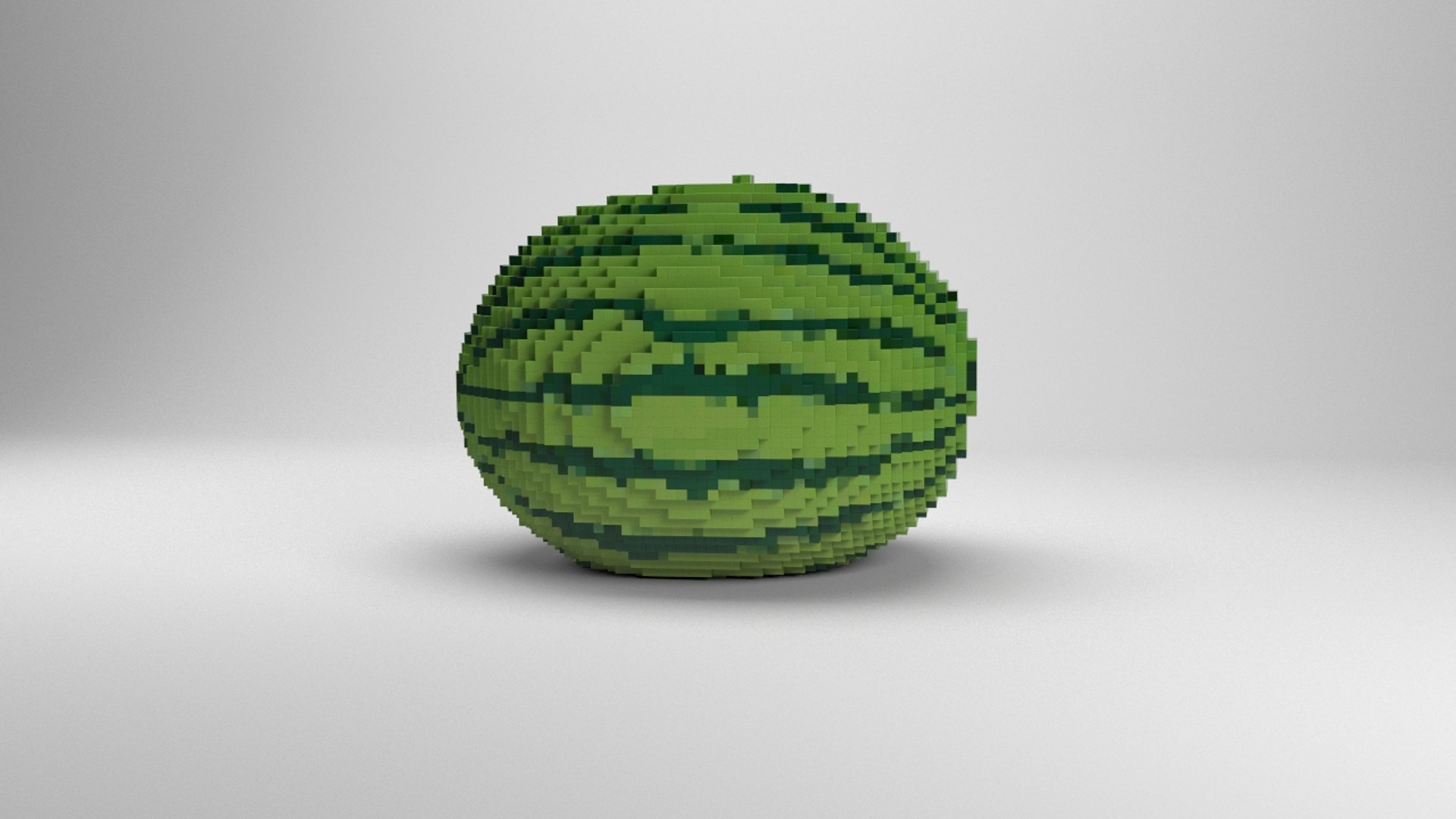 Voxel Watermelon 3D Model - TurboSquid 1287488