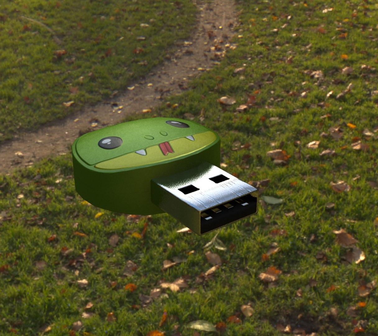 Flash Drive Snake 3d Model