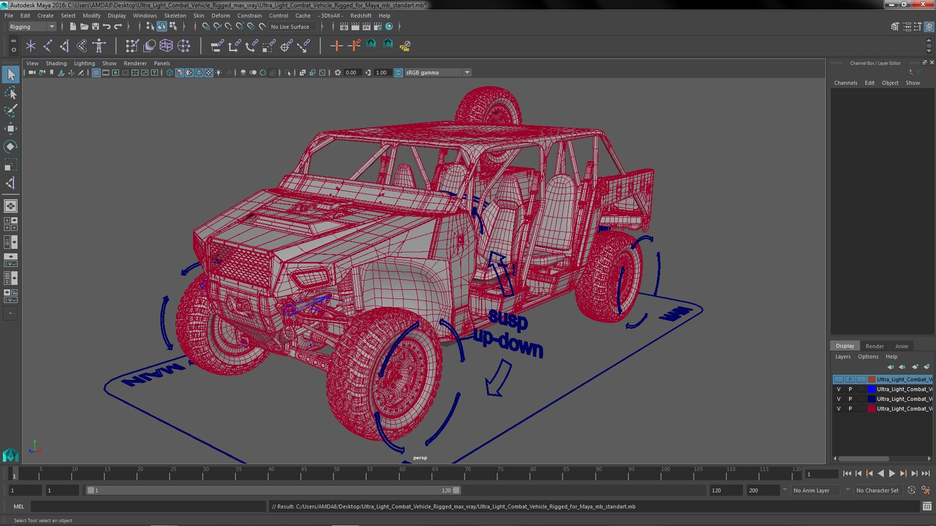 Ultra Light Combat Vehicle Rigged for Maya 3D model - TurboSquid 2015711