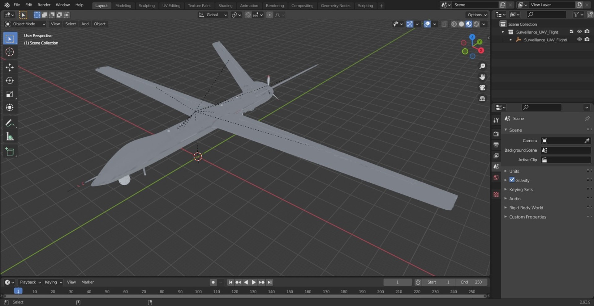 Surveillance UAV Flight 3D - TurboSquid 1929651