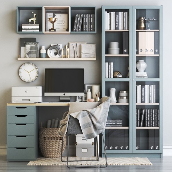 3D IKEA office workplace 96 model - TurboSquid 1813506