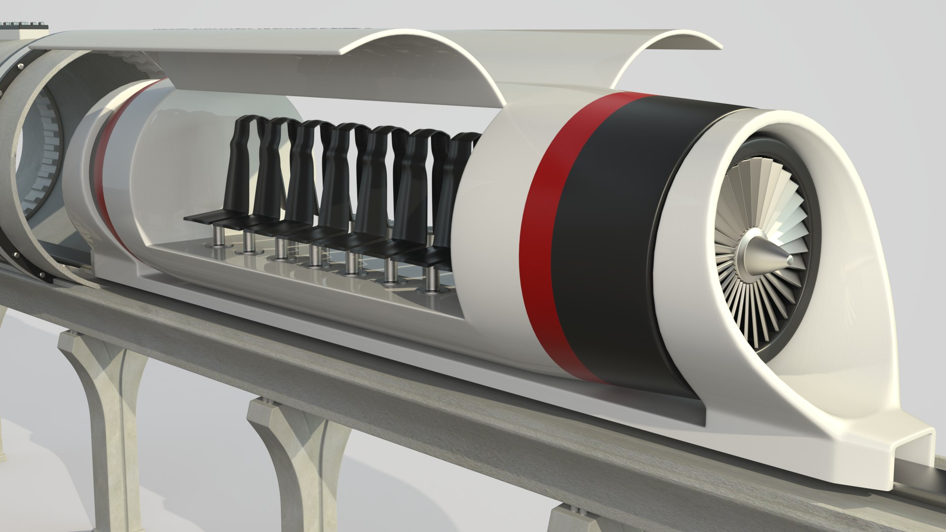 Hyperloop Train 3D Model - TurboSquid 1505500