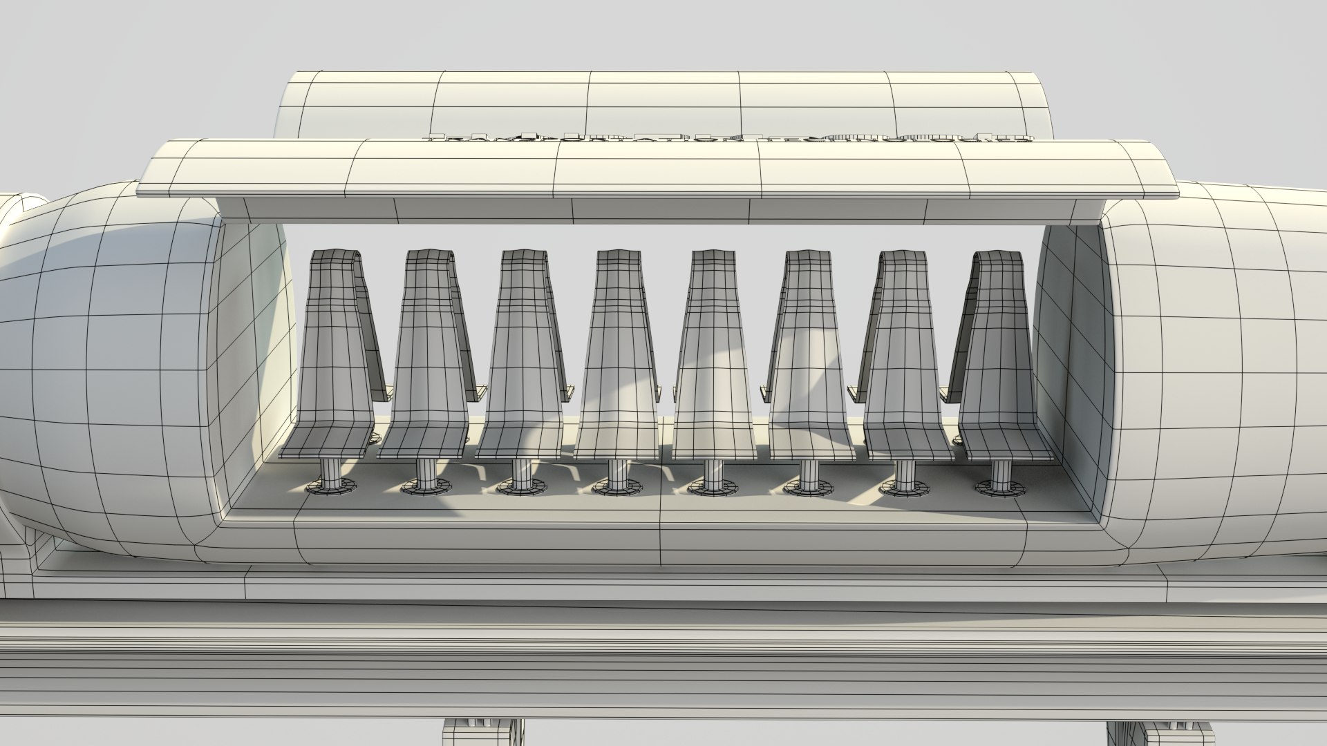 Hyperloop Train 3D Model - TurboSquid 1505500