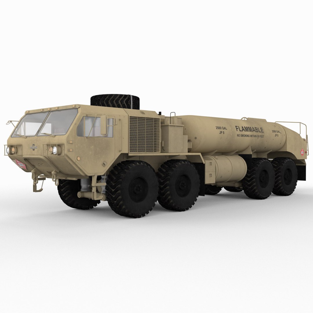 3d model hemtt 978 trailer truck