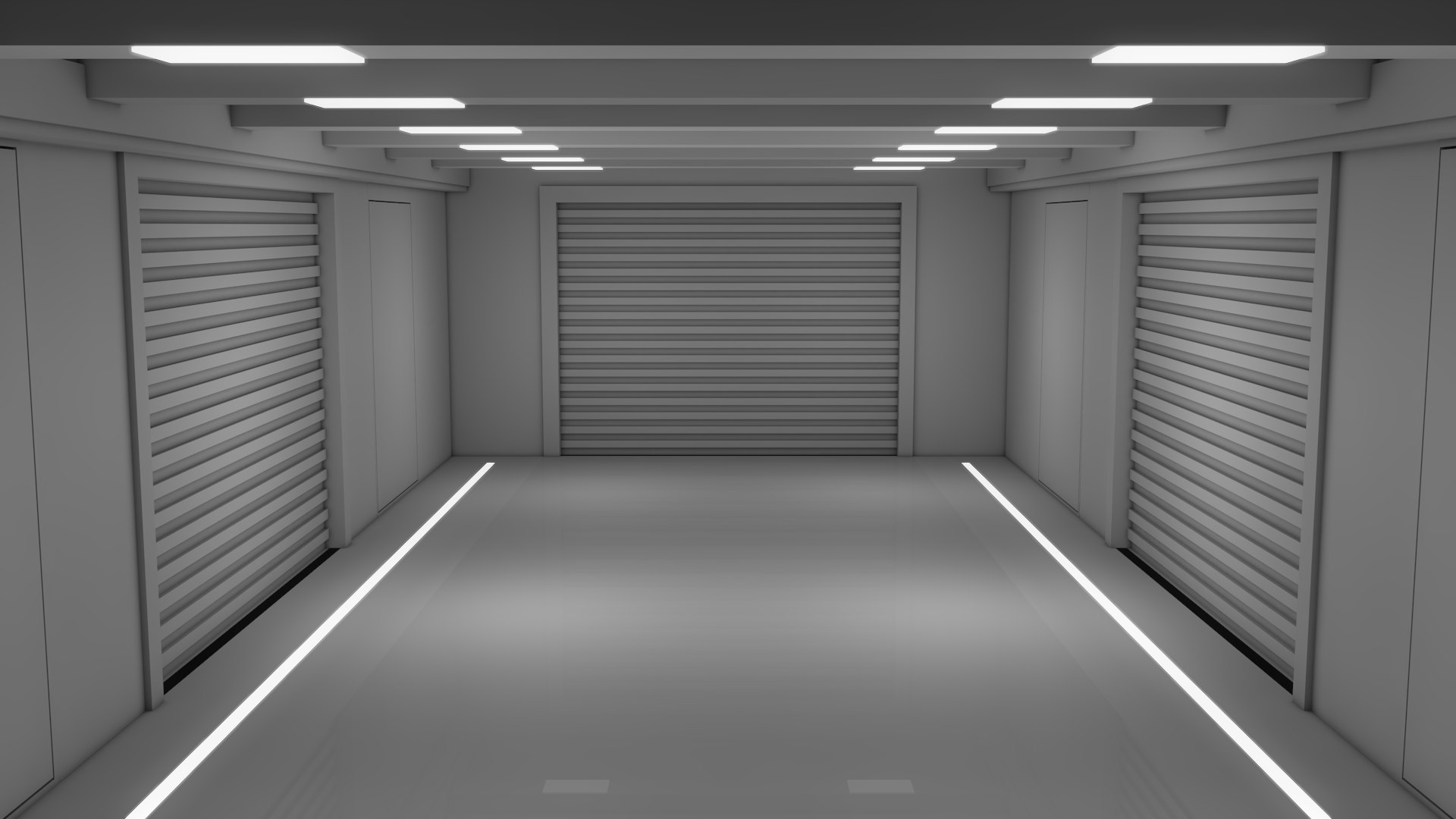 3D Empty Industrial Space - TurboSquid 2329540