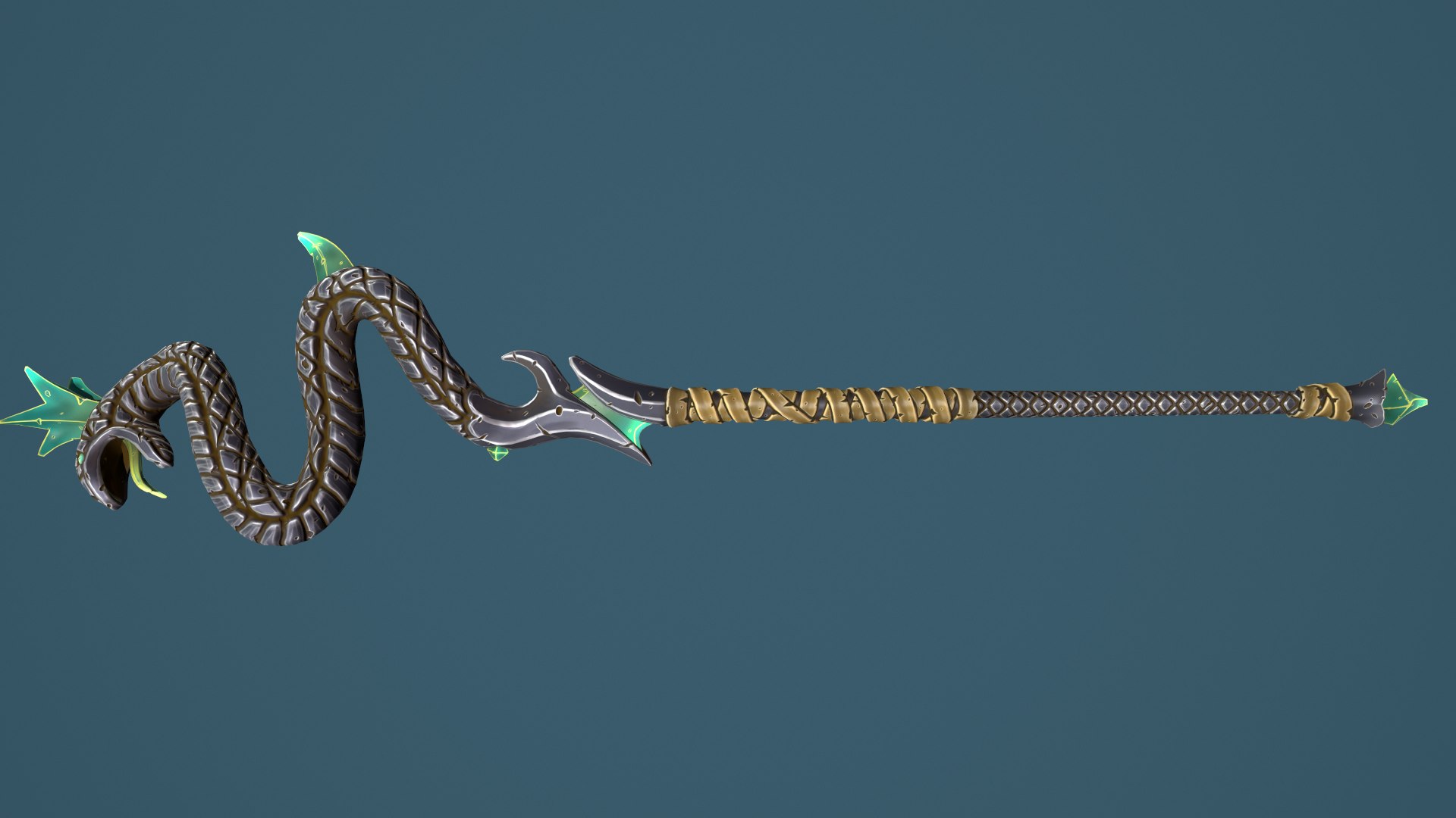 3D Snake Staff - TurboSquid 1799015