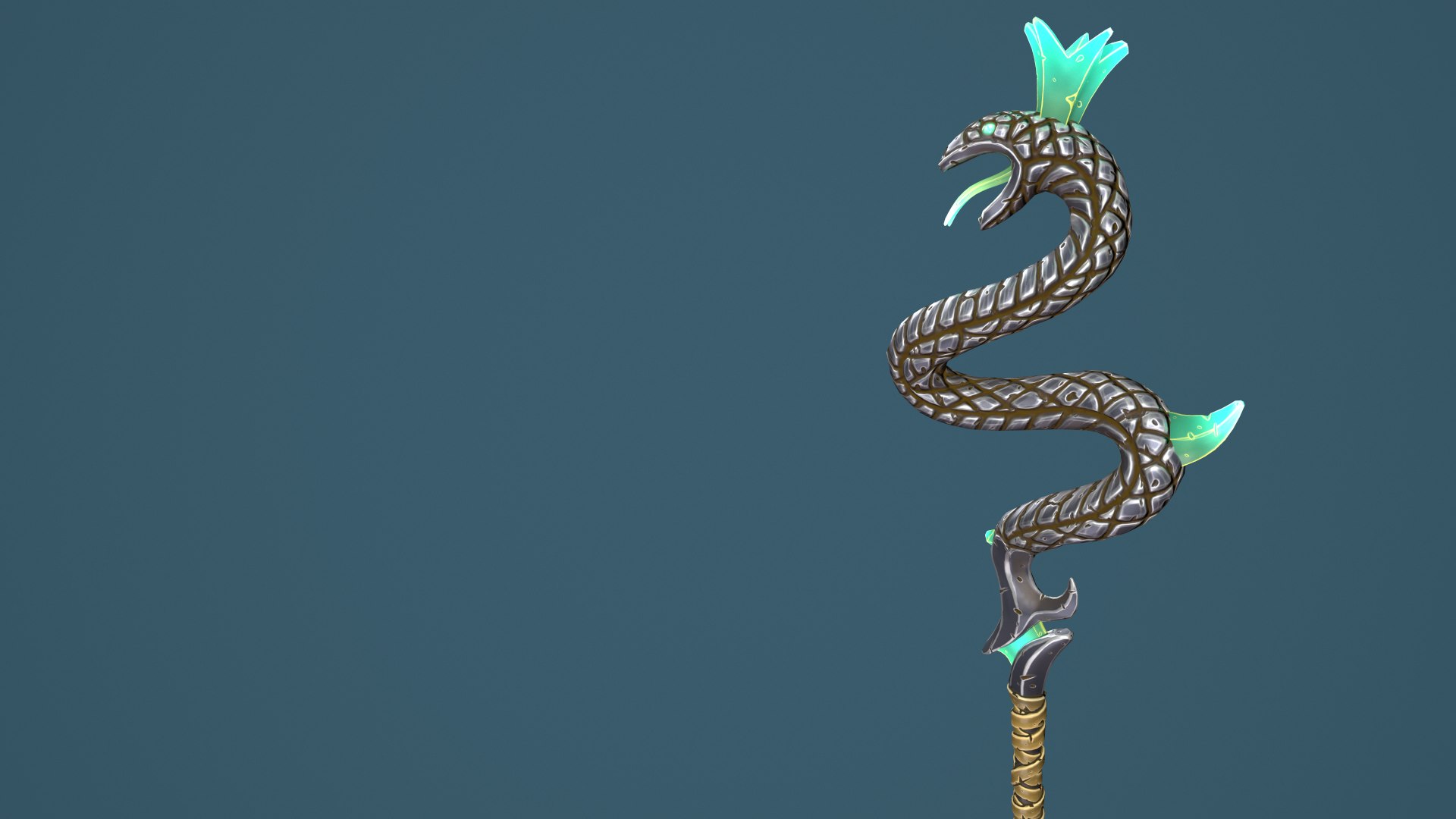 3D Snake staff - TurboSquid 1799015