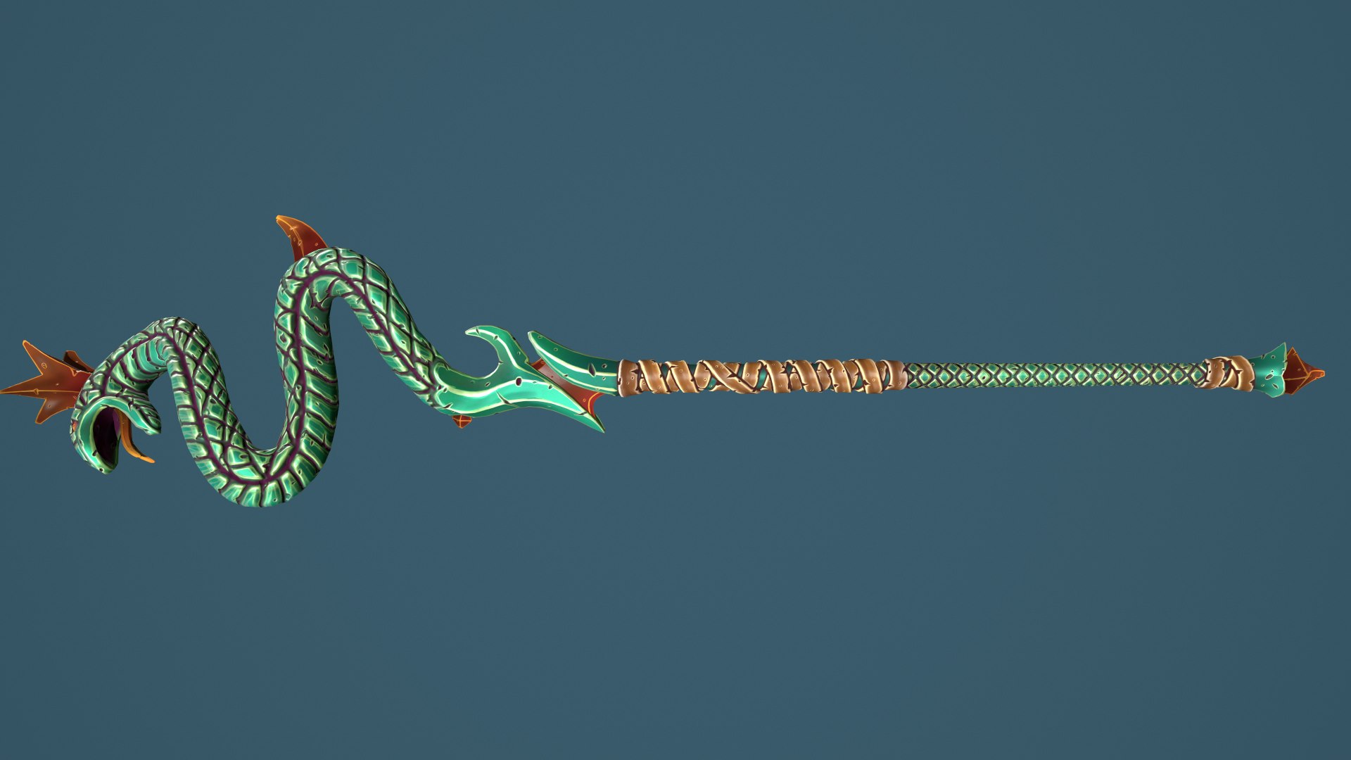 3D Snake Staff - TurboSquid 1799015
