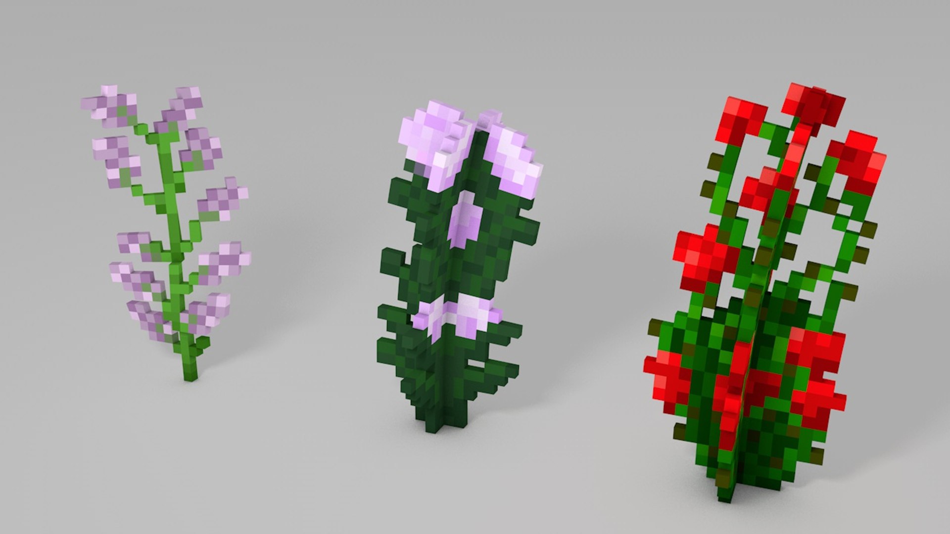 C4d Minecraft Library Models: Plants
