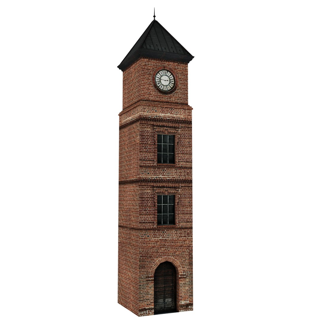 3D Model Old Clock Tower - TurboSquid 1540798