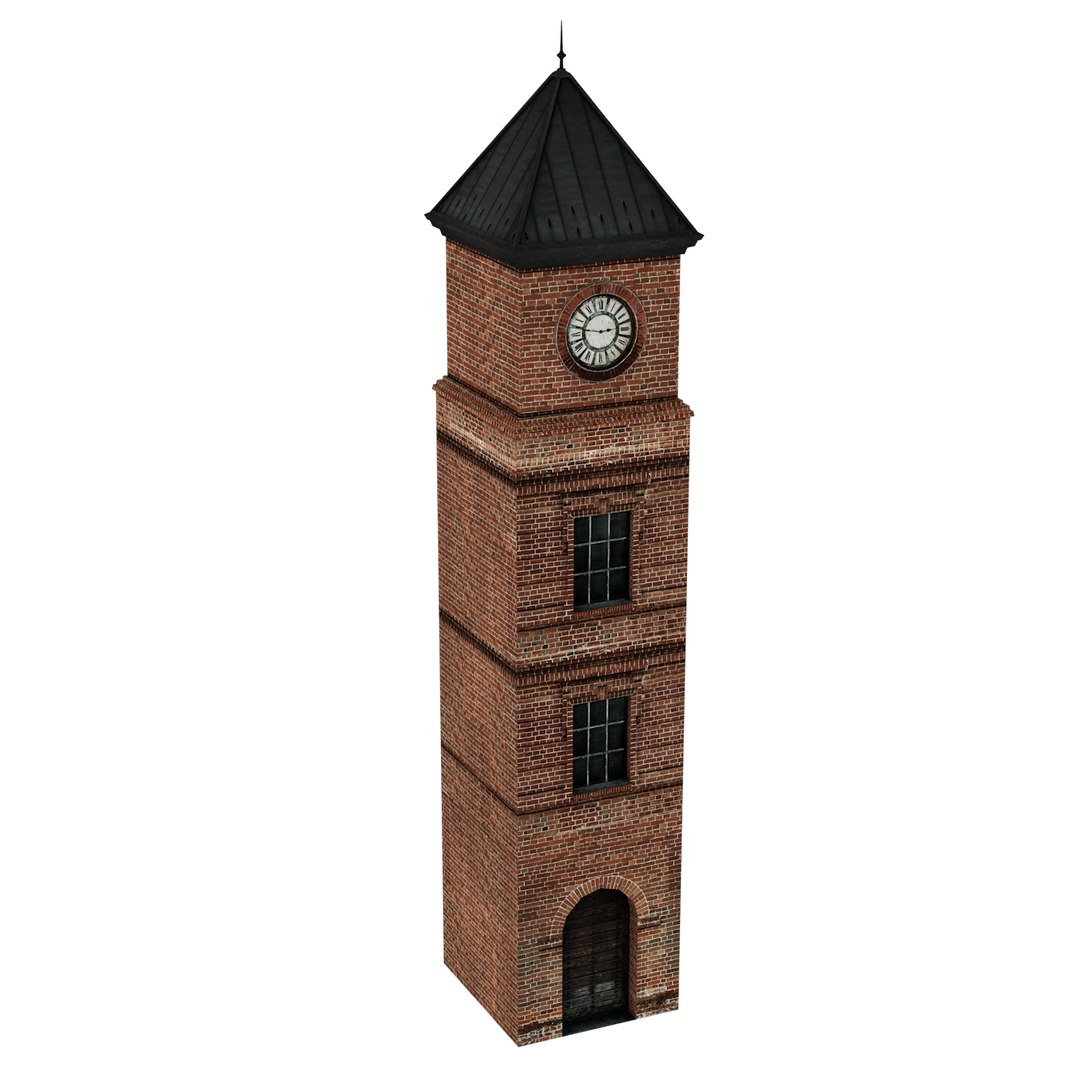 3D Model Old Clock Tower - TurboSquid 1540798