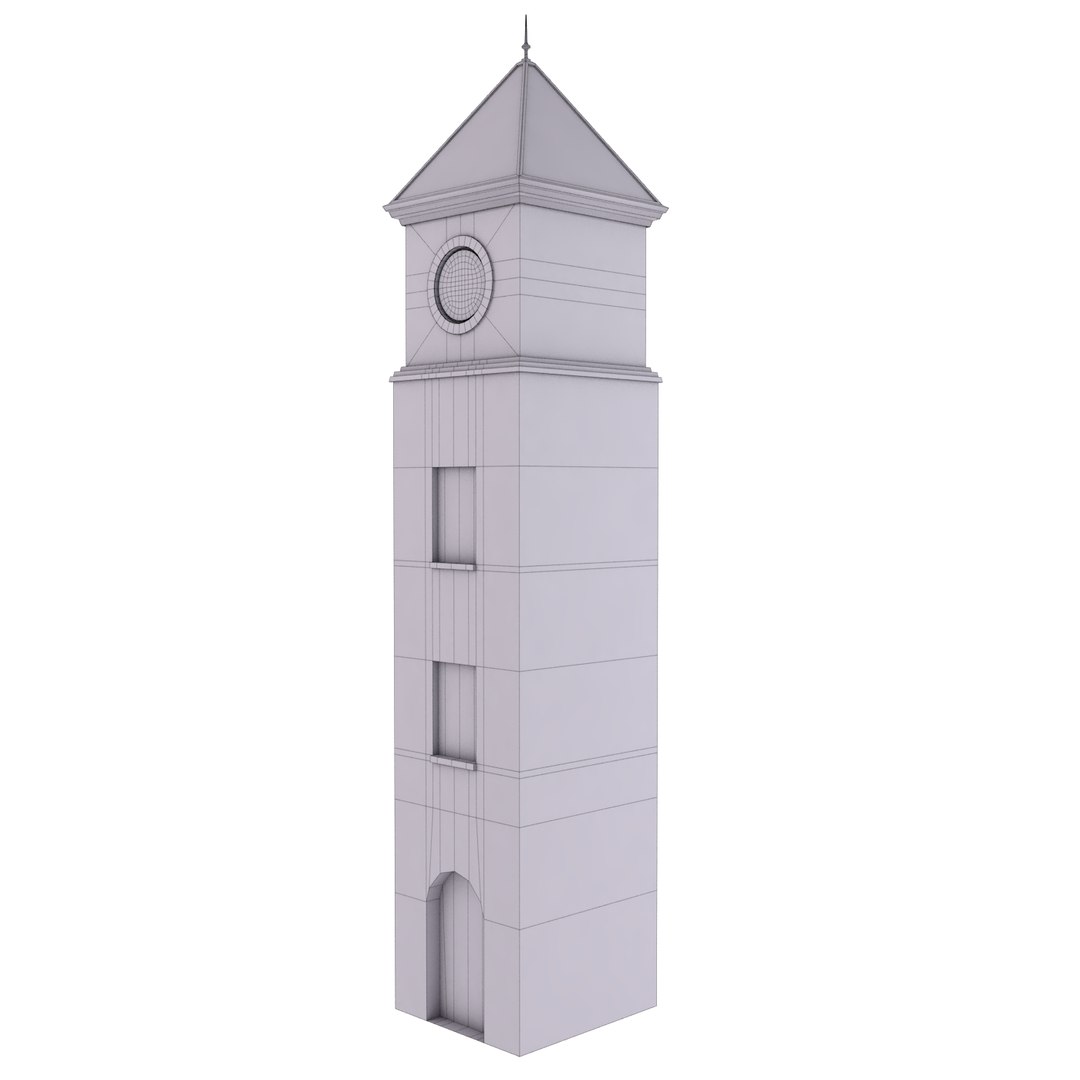 3D Model Old Clock Tower - TurboSquid 1540798