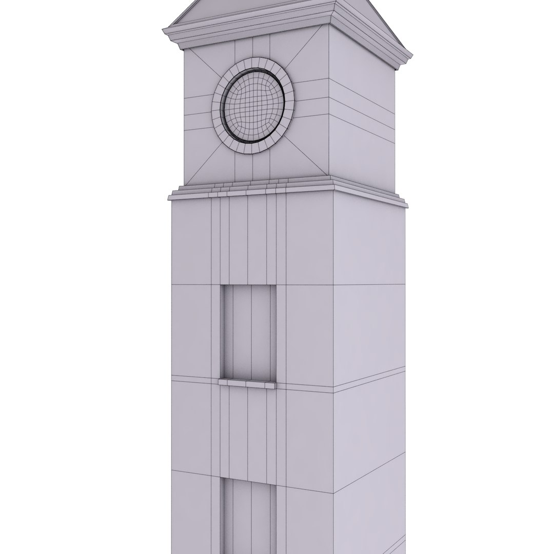 3D Model Old Clock Tower - TurboSquid 1540798