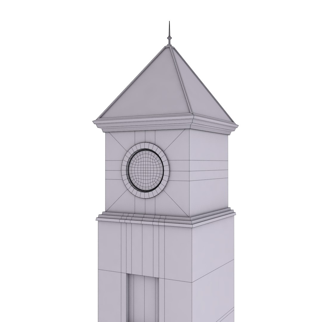 3D Model Old Clock Tower - TurboSquid 1540798