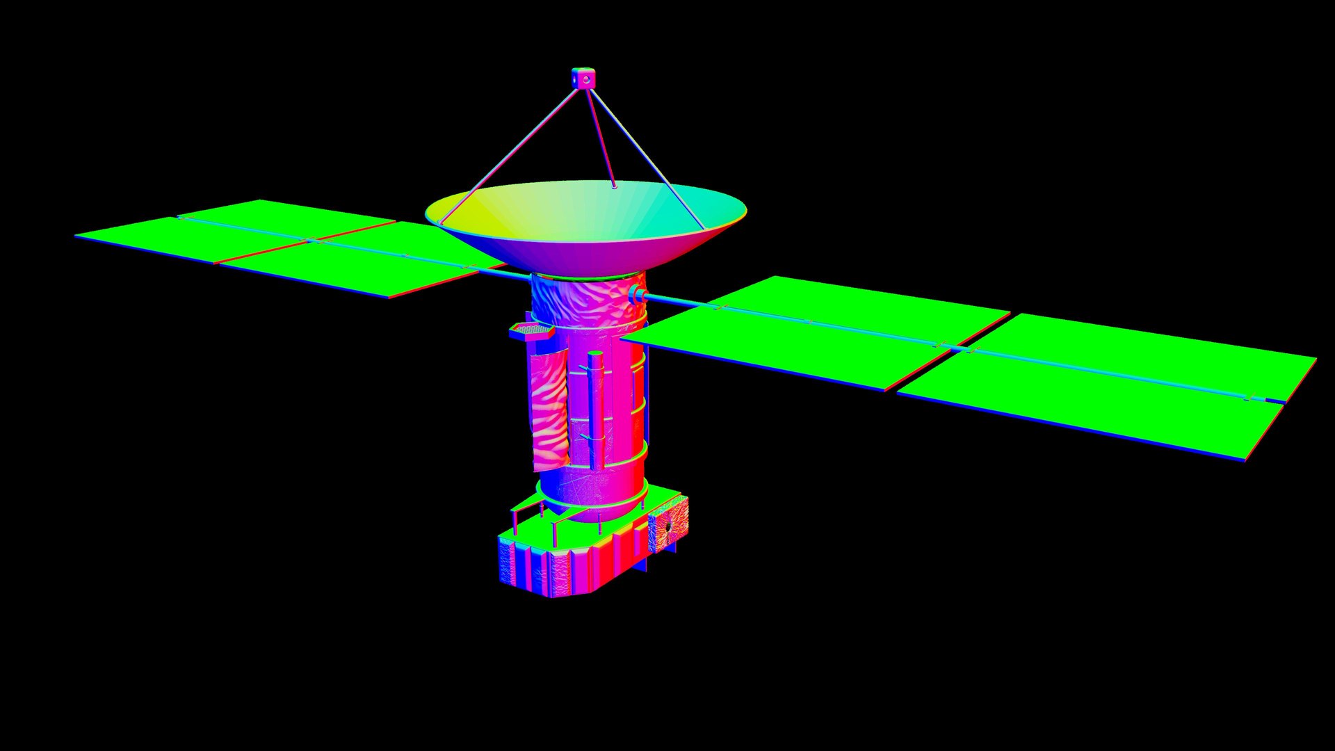 3D Satellite With High Res Texture Model - TurboSquid 1723328